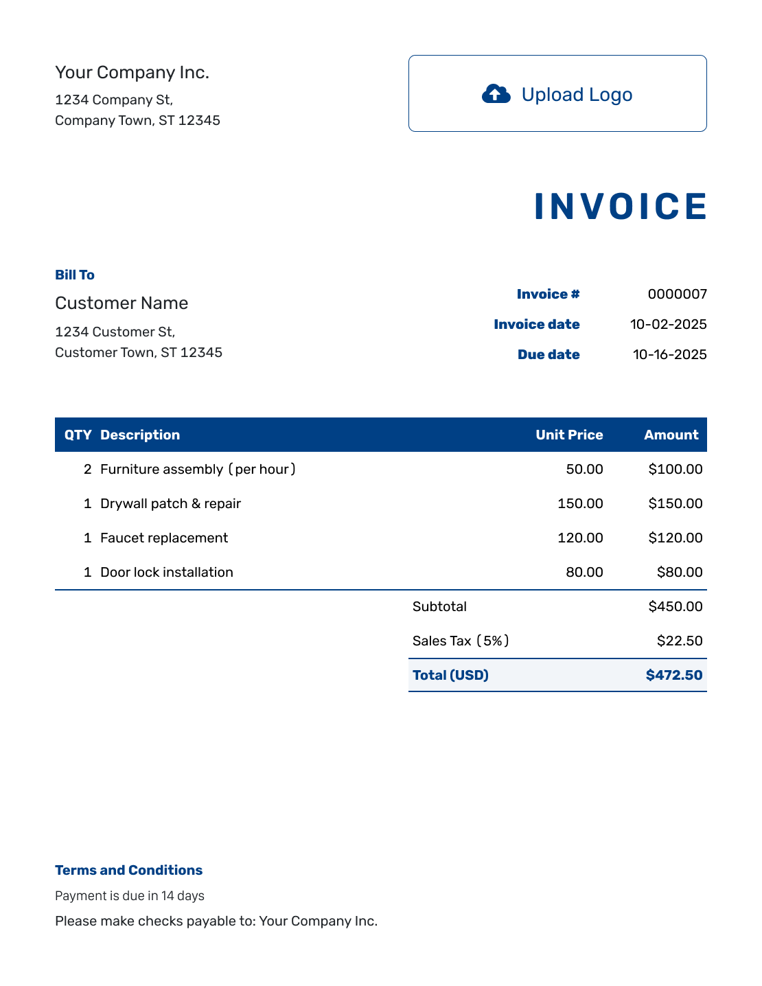 Paid Invoice Template Docelf Paid Invoice Template Docelf
